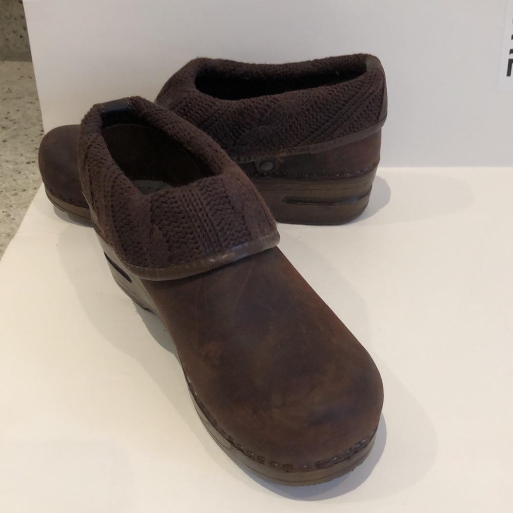 Sanita Danish Clogs Antique Brown Leather - Gem